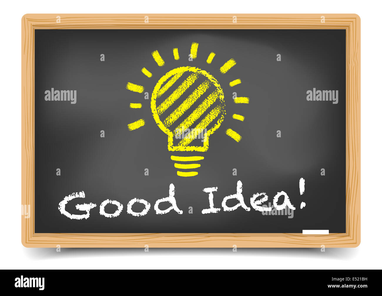 Blackboard Good Idea Stock Photo - Alamy