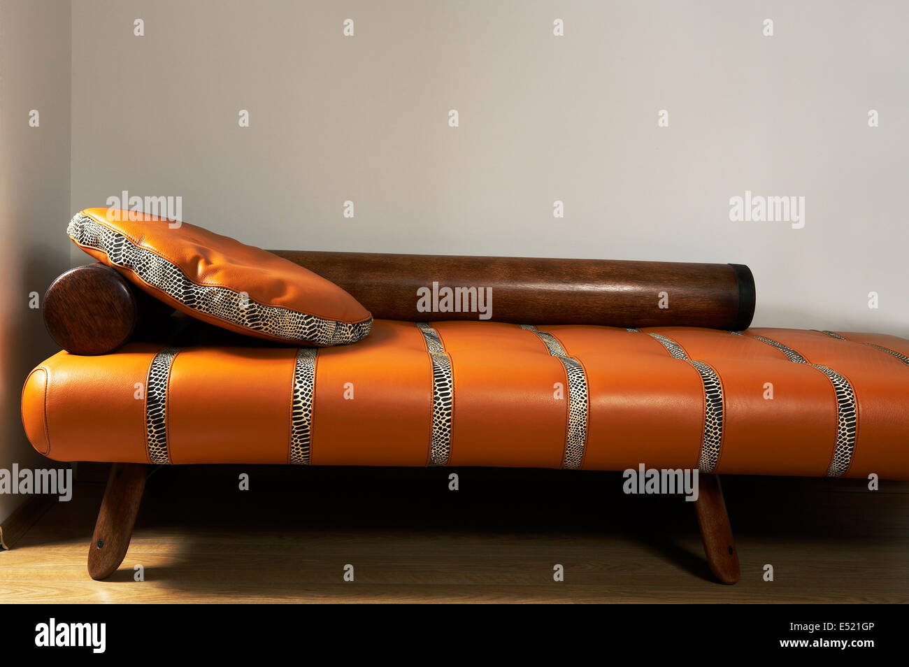 Leather Stylish Sofa Stock Photo Alamy