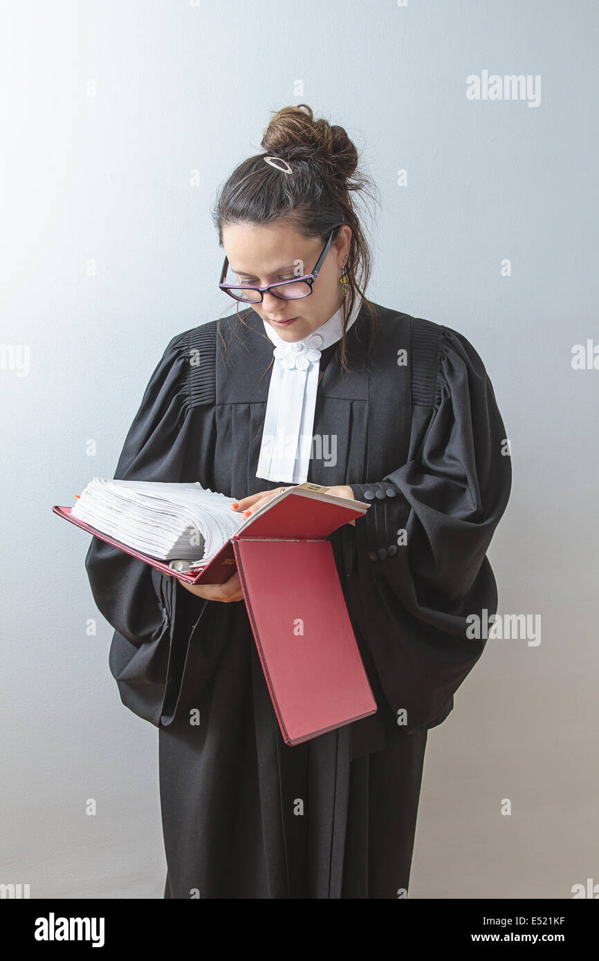 Female lawyer reading legal hi-res stock photography and images - Alamy