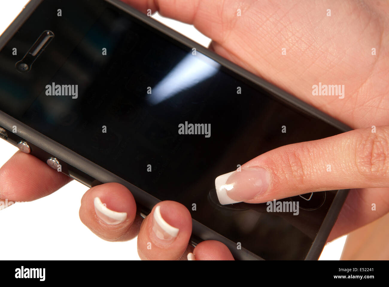 mobile phone screen with the image Stock Photo - Alamy
