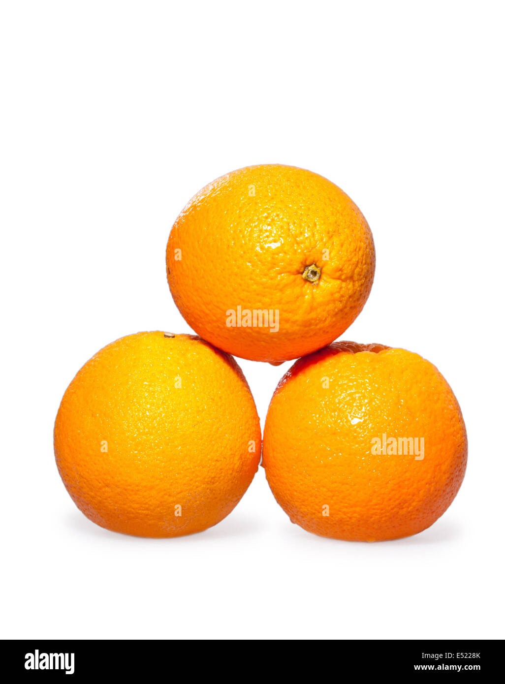 three ripe oranges Stock Photo - Alamy