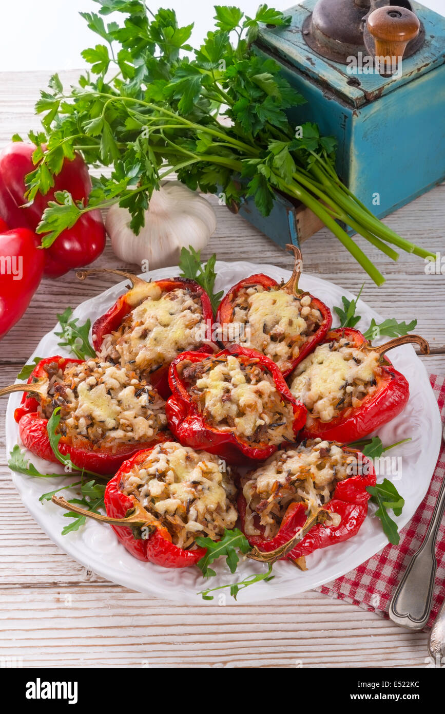 paprika with rice fullly Stock Photo - Alamy