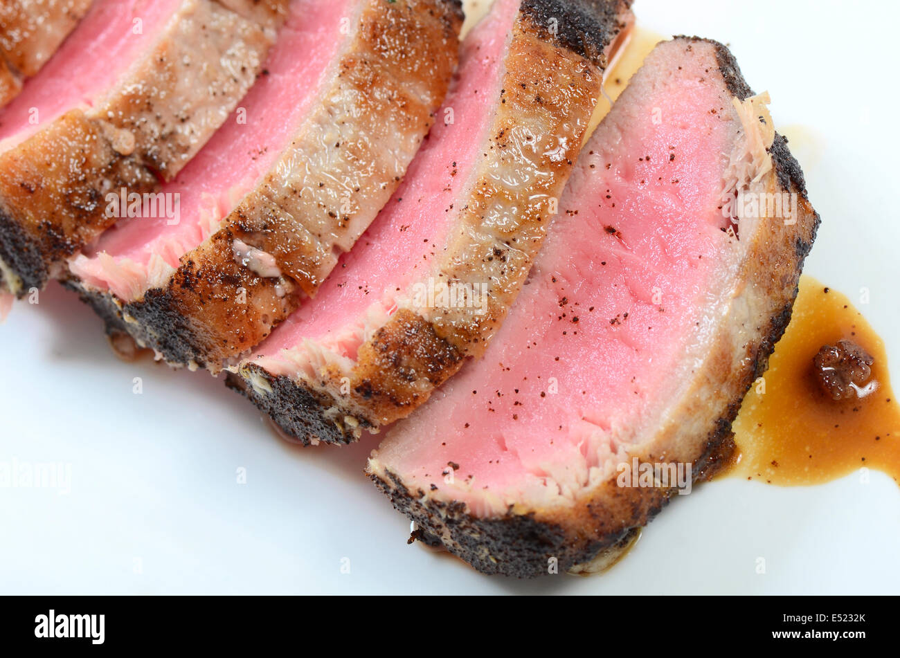 Tuna fillet in a coffee crust Stock Photo - Alamy