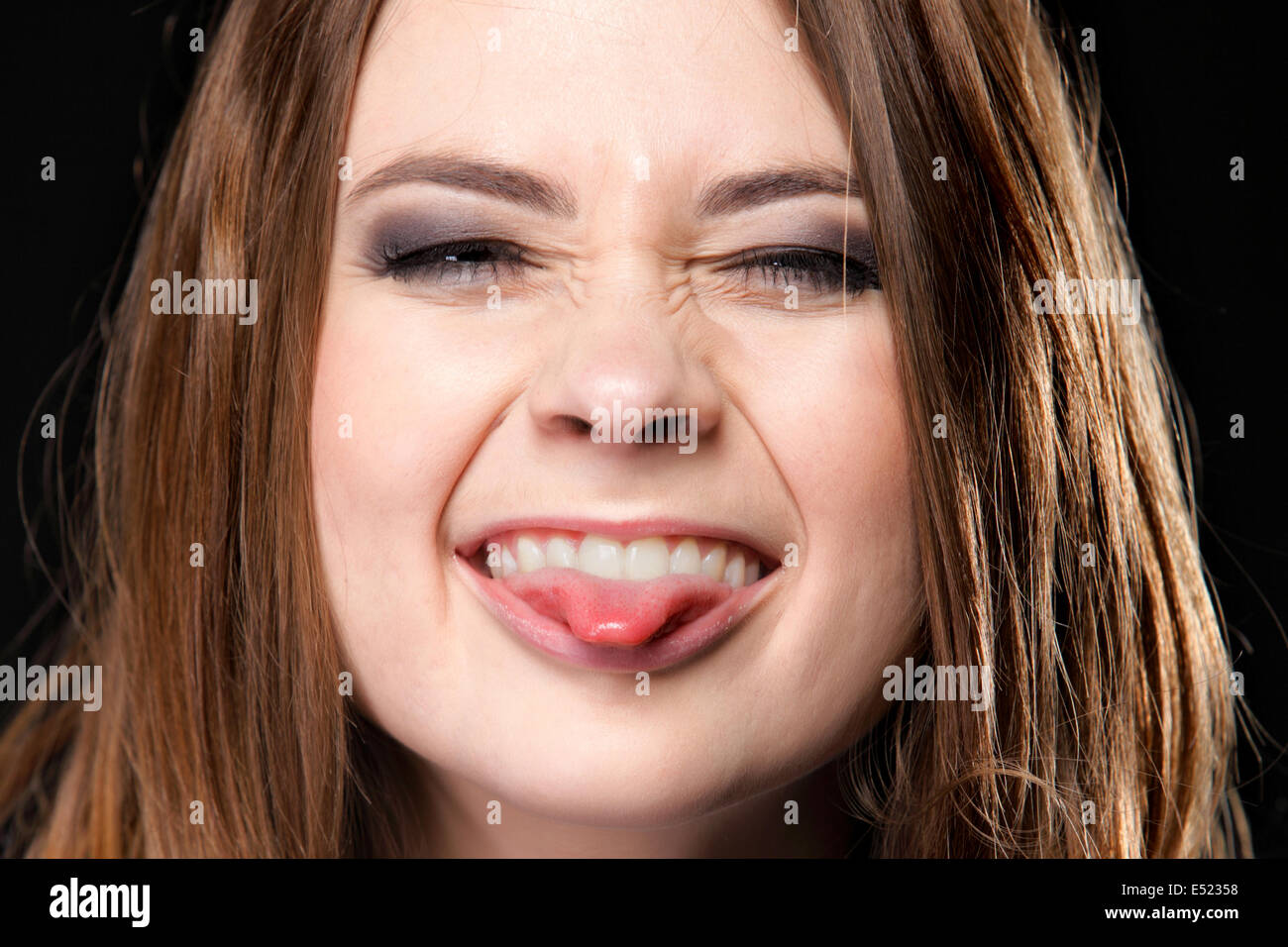 Woman with silly expression hi-res stock photography and images - Alamy