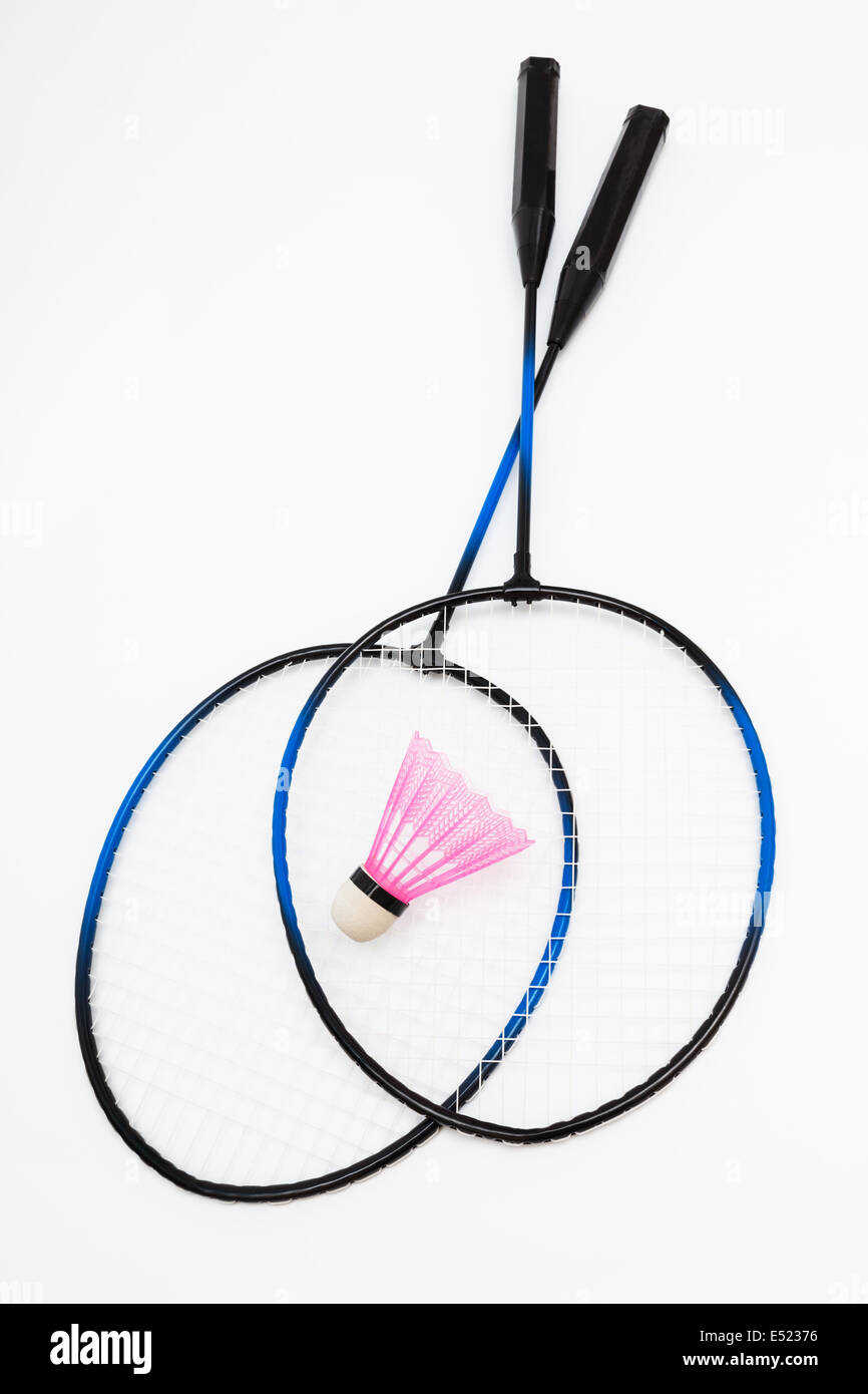badminton racket and shuttlecock Stock Photo - Alamy