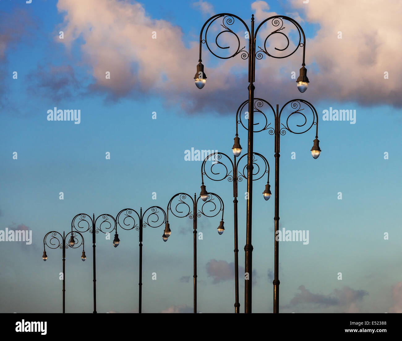 beautiful street lights Stock Photo - Alamy