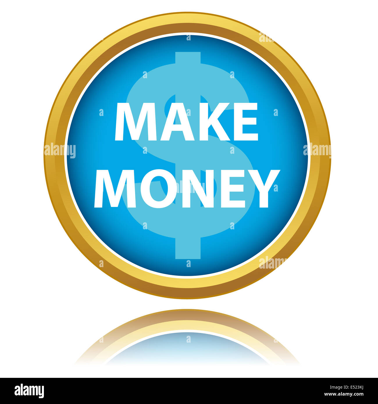 Make money button Stock Photo - Alamy