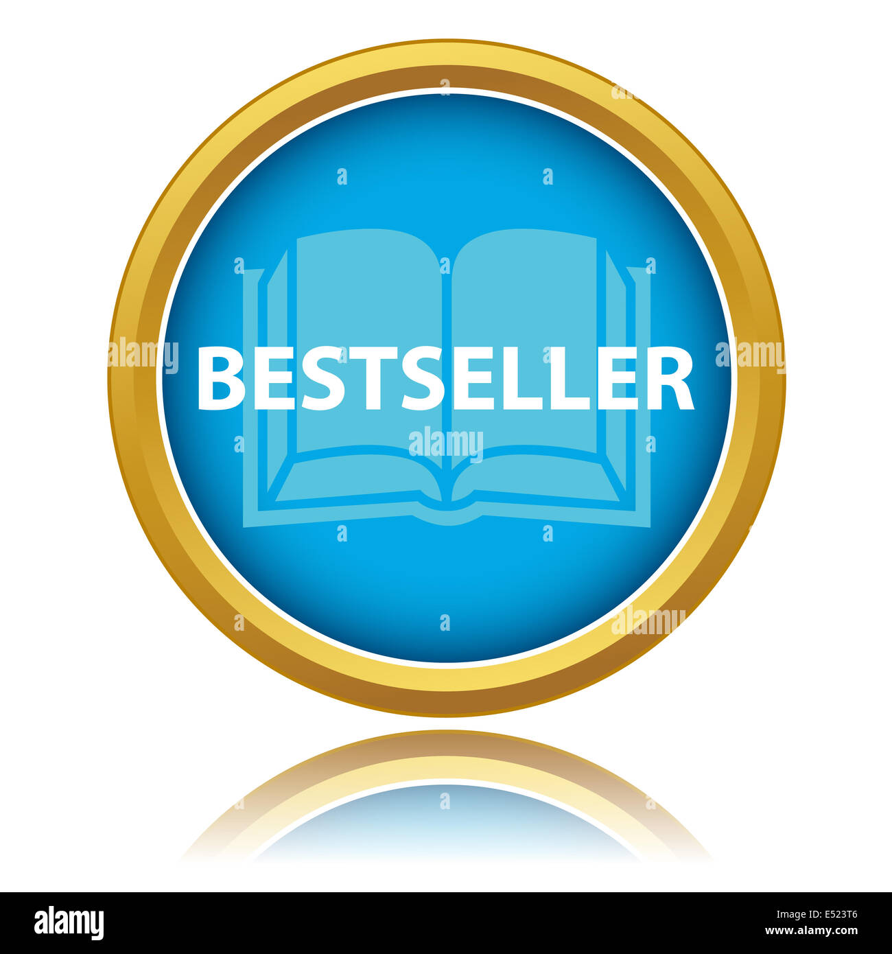 Blue gold best seller icon Stock Photo - Alamy