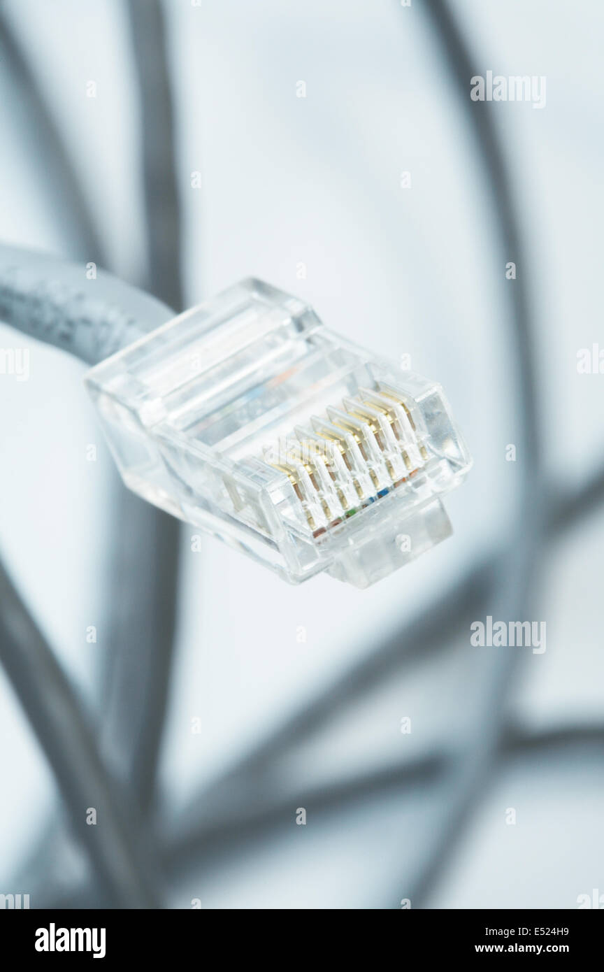Wire for connection of a computer Stock Photo - Alamy