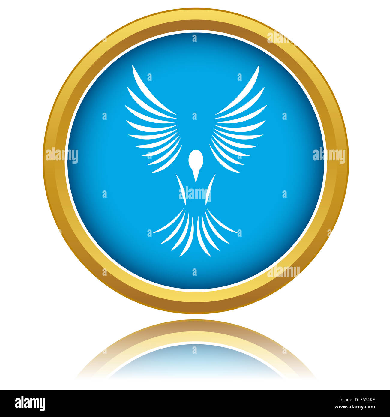 Blue bird icon Stock Photo - Alamy