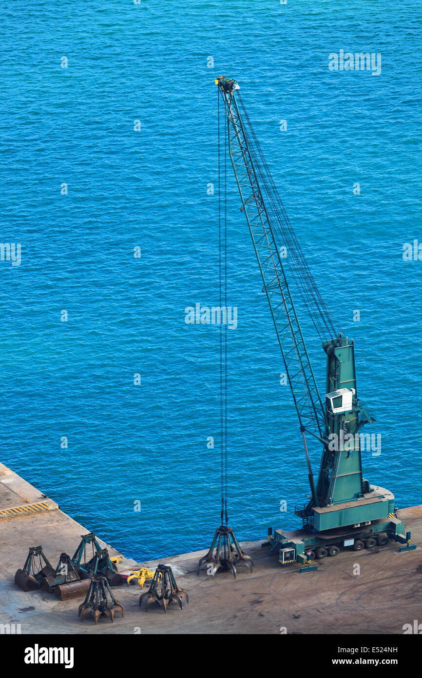 modern dredge in the harbor Stock Photo - Alamy