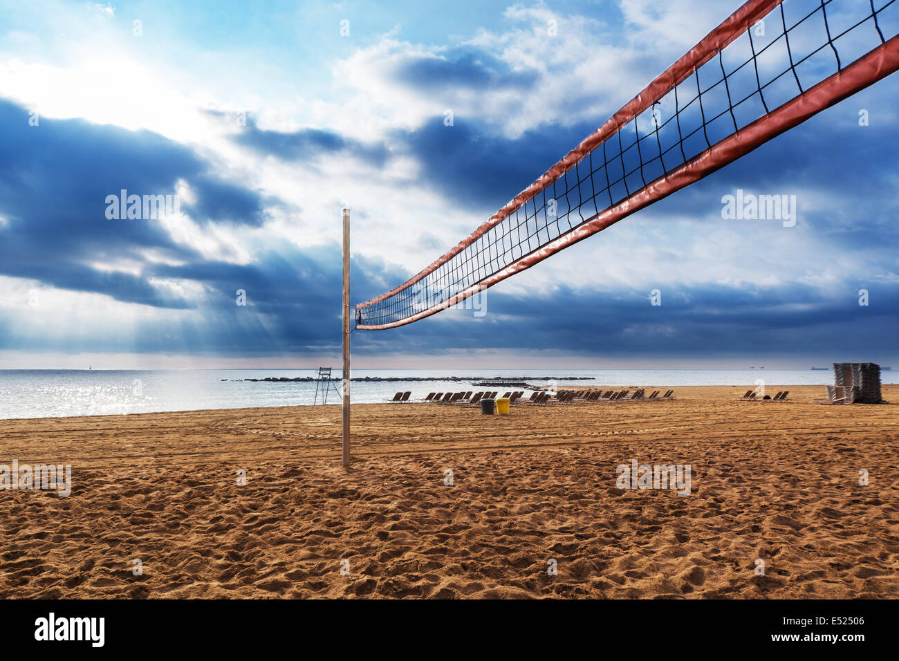 a net for beach volleyball Stock Photo - Alamy