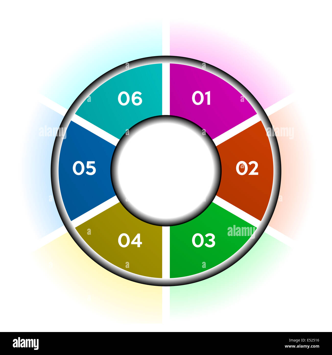 six steps circle infographic Stock Photo - Alamy