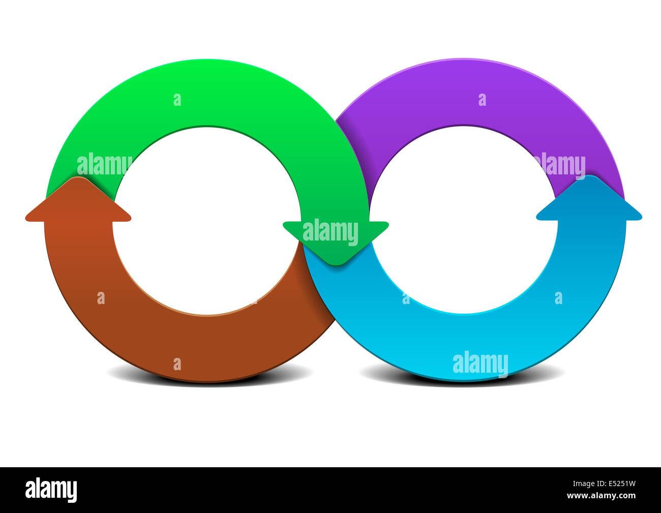 Infinity arrows infographic. 2 step options template, scheme, diagram ...