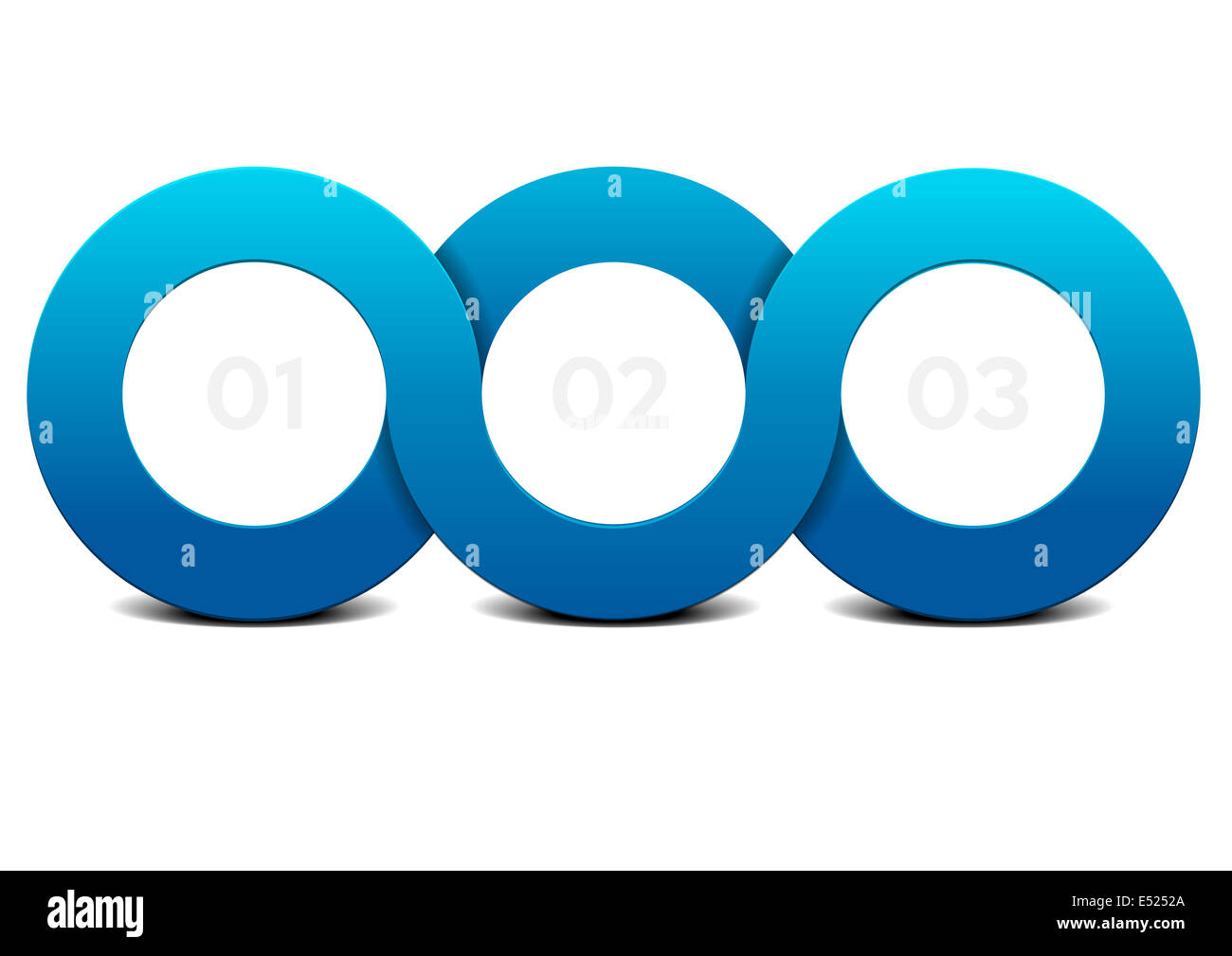 three steps infinity circle infographic Stock Photo - Alamy
