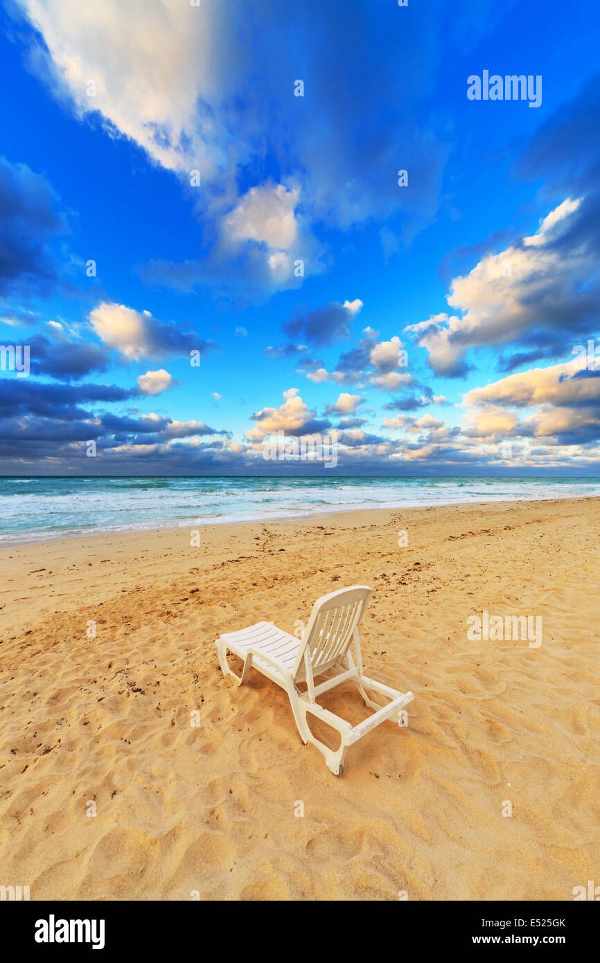 beach chair on a beach Stock Photo - Alamy