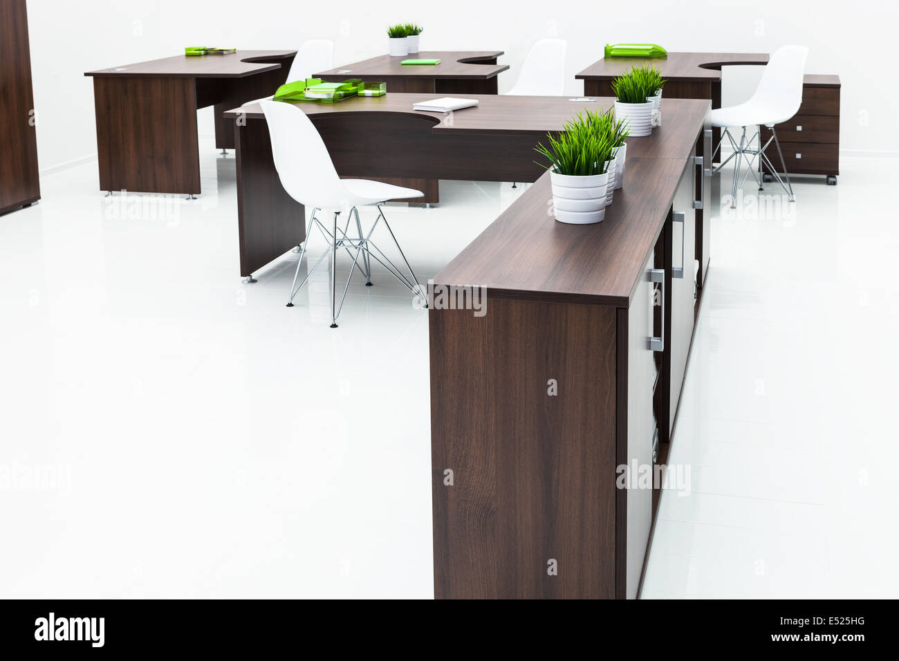 a tables and chairs with reflection Stock Photo - Alamy