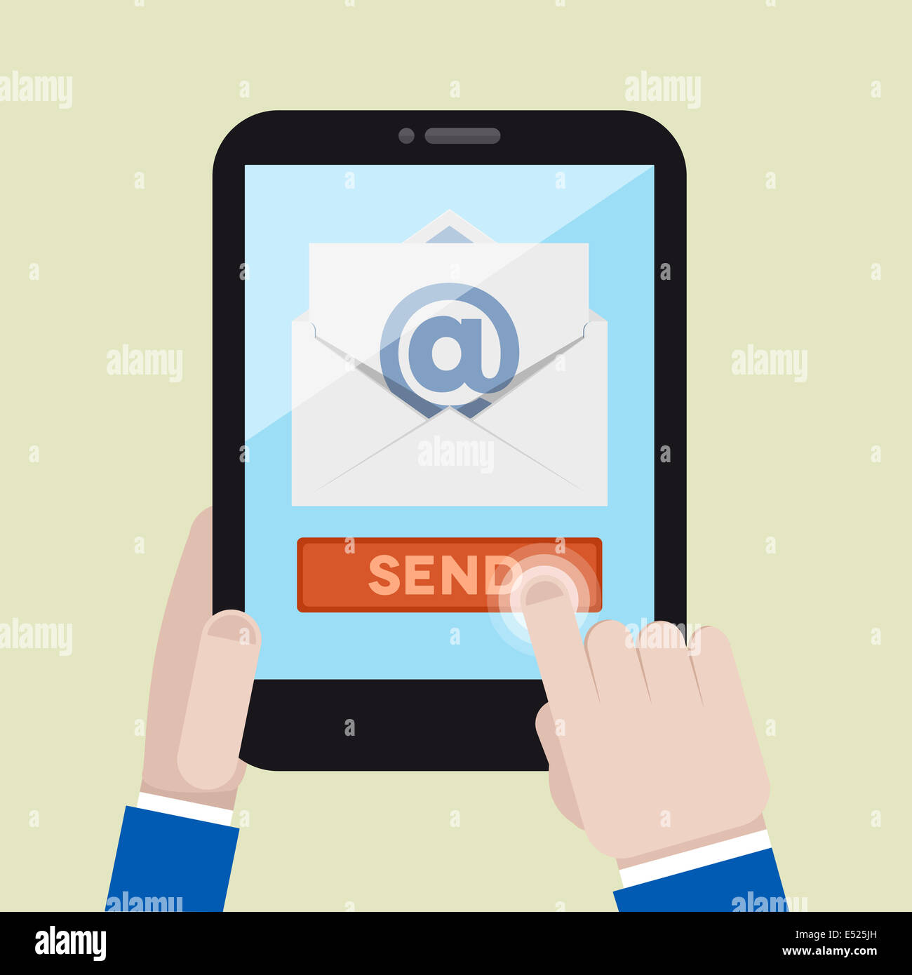 Tablet mail icon hi-res stock photography and images - Alamy