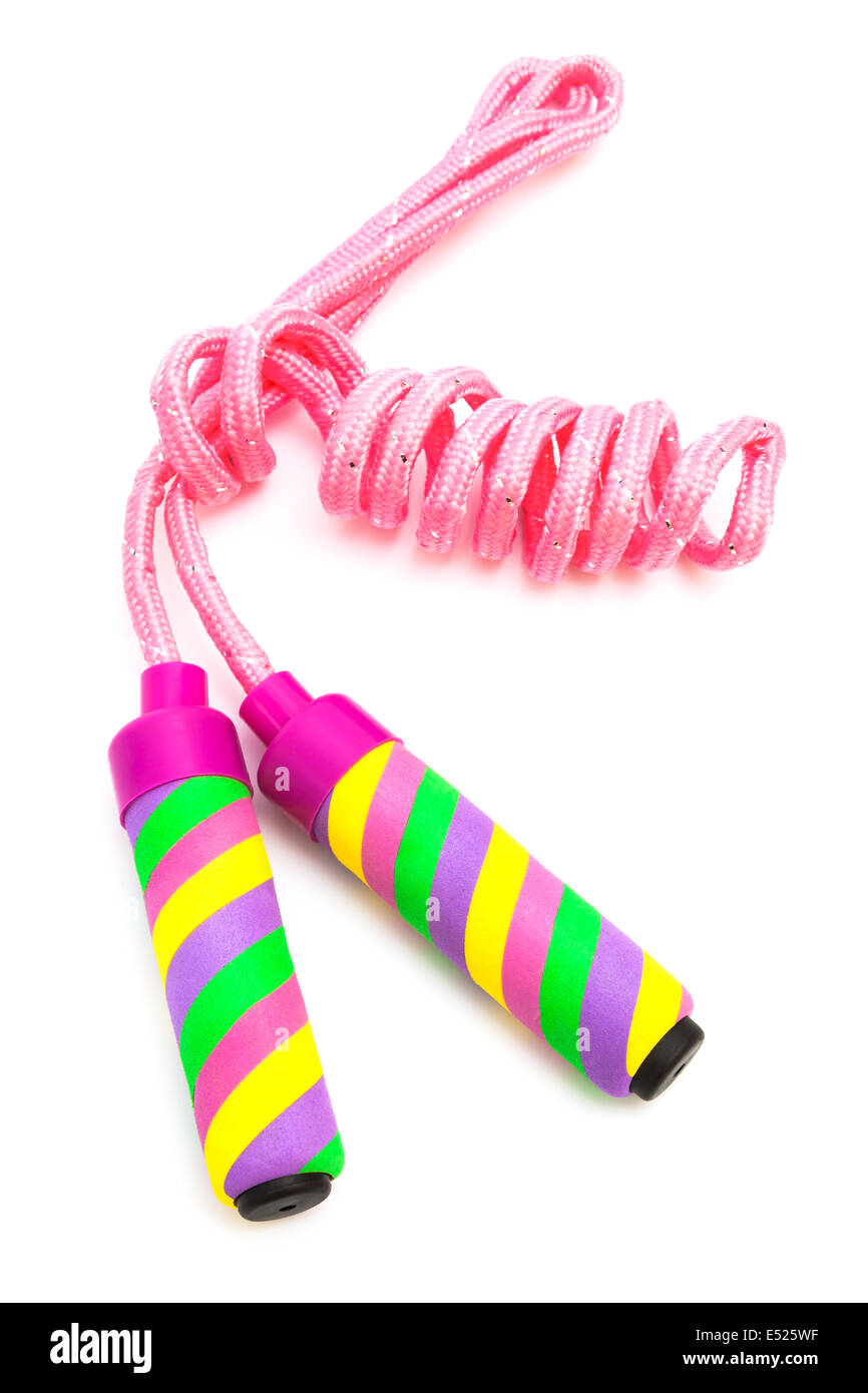 Pink skipping rope Cut Out Stock Images & Pictures - Alamy