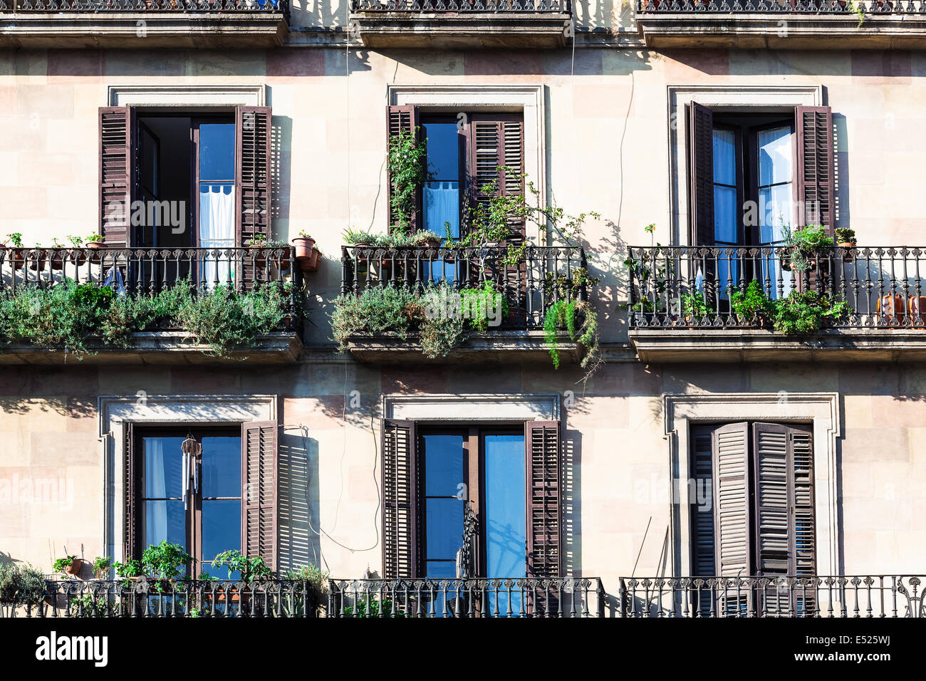 balcony of the old building Stock Photo - Alamy