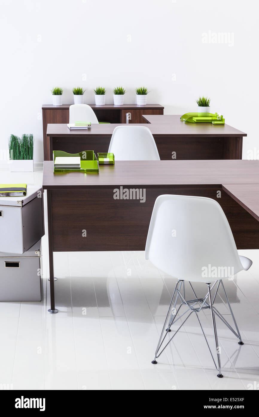 tables and chairs with reflection Stock Photo - Alamy