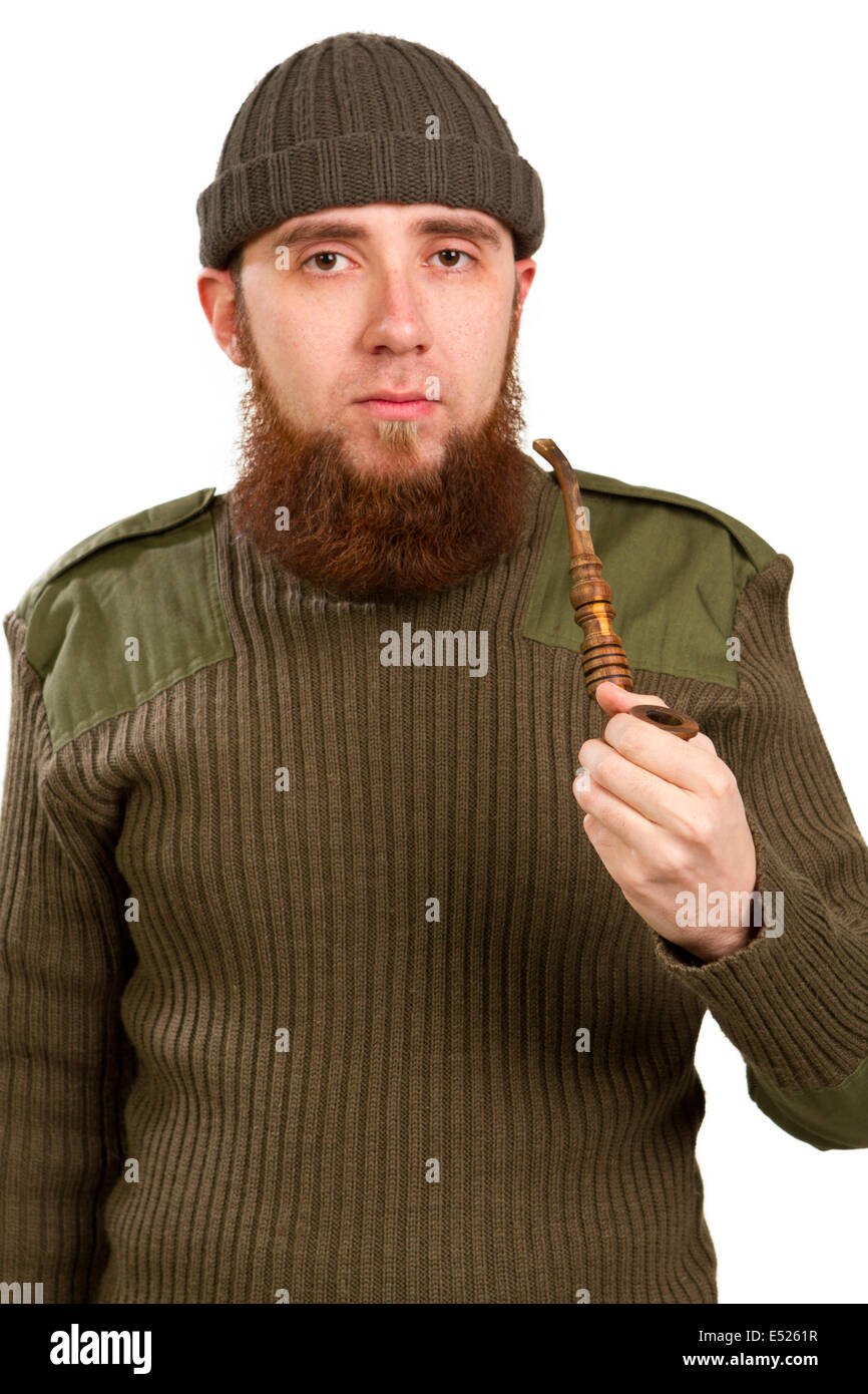 guy smoking a pipe Stock Photo - Alamy