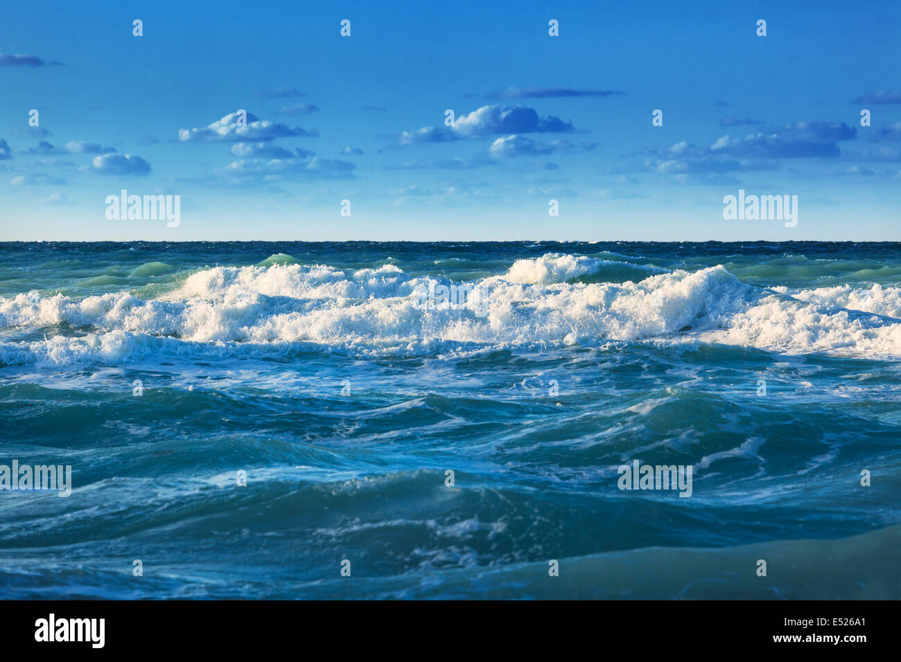 ocean coast with waves Stock Photo - Alamy