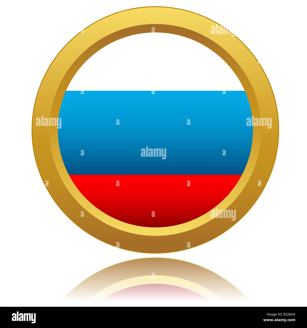 Russia Flag Glossy Button Stock Photo - Alamy