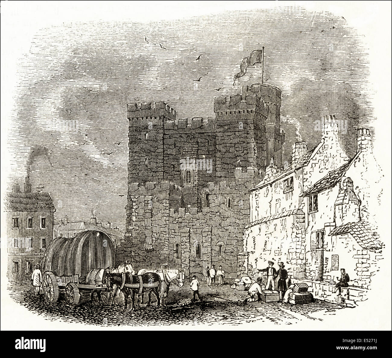 The Keep of Newcastle Castle built in 11th century, Newcastle upon Tyne ...