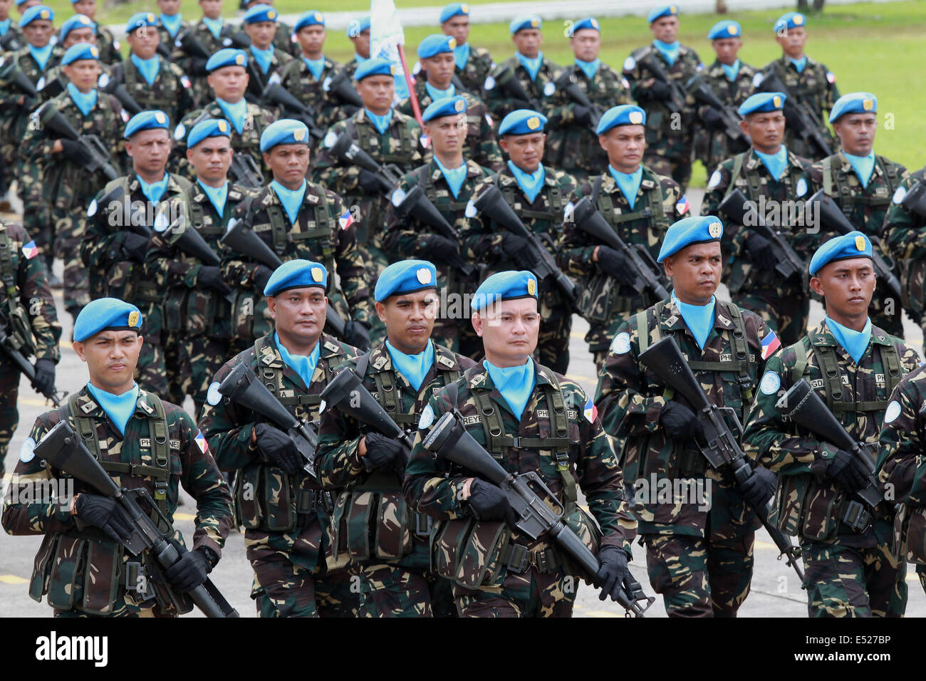 (140718) -- QUEZON CITY, July 18, 2014 (Xinhua) -- UN Peacekeepers ...