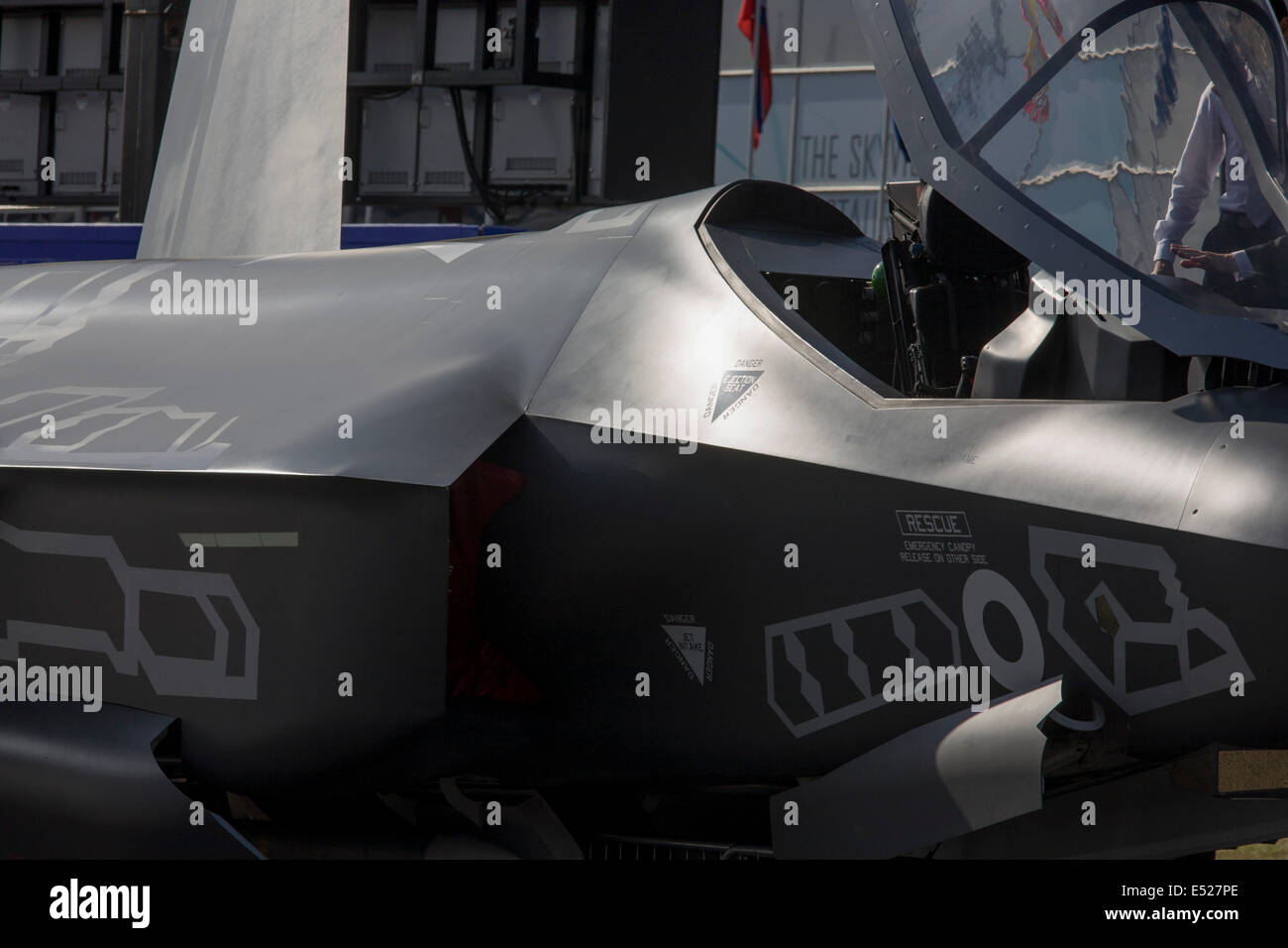 Lockheed-Martin stealth F-35 Joint Strike Fighter exhibited at the ...