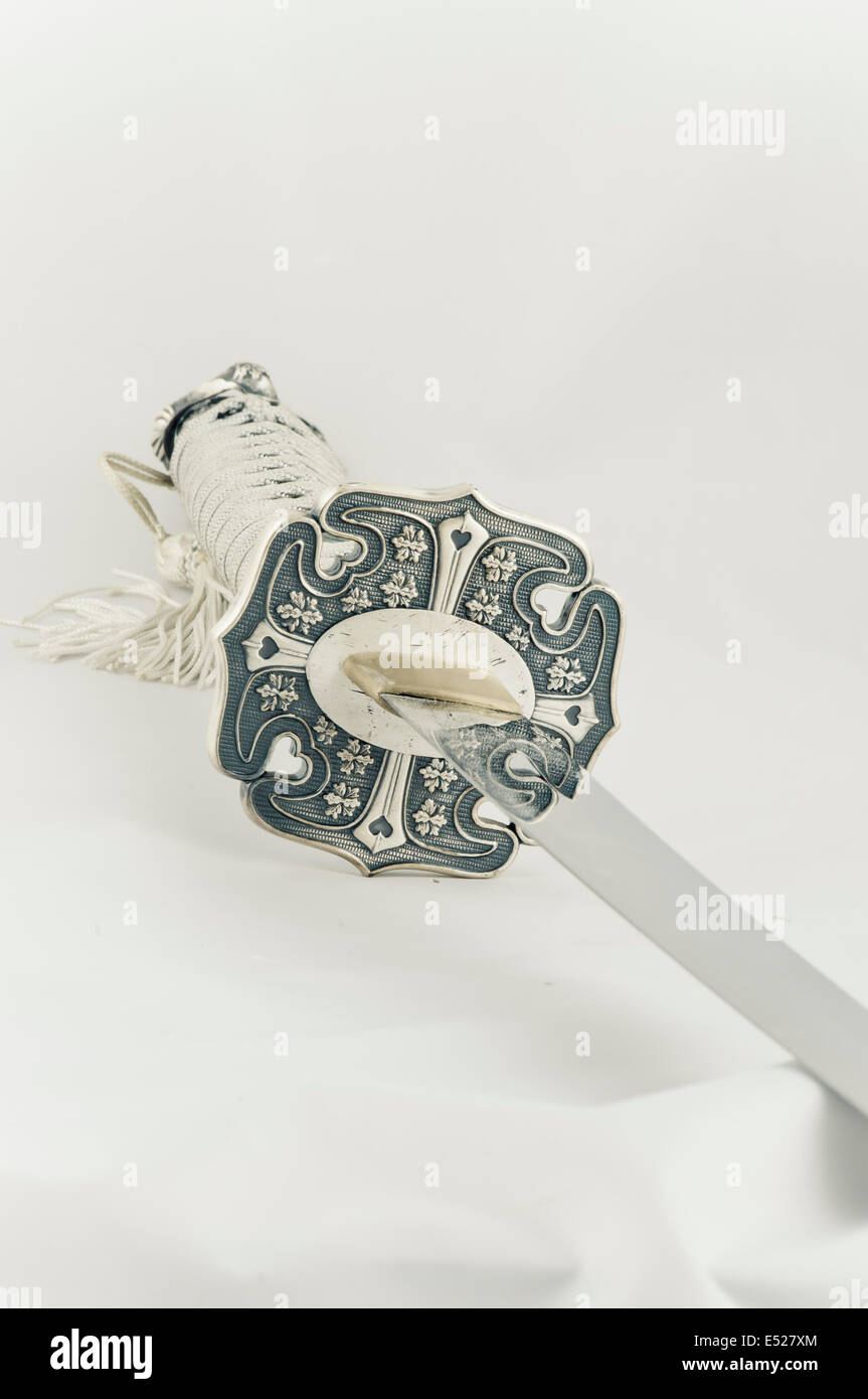 Samurai sword on a white background Stock Photo - Alamy