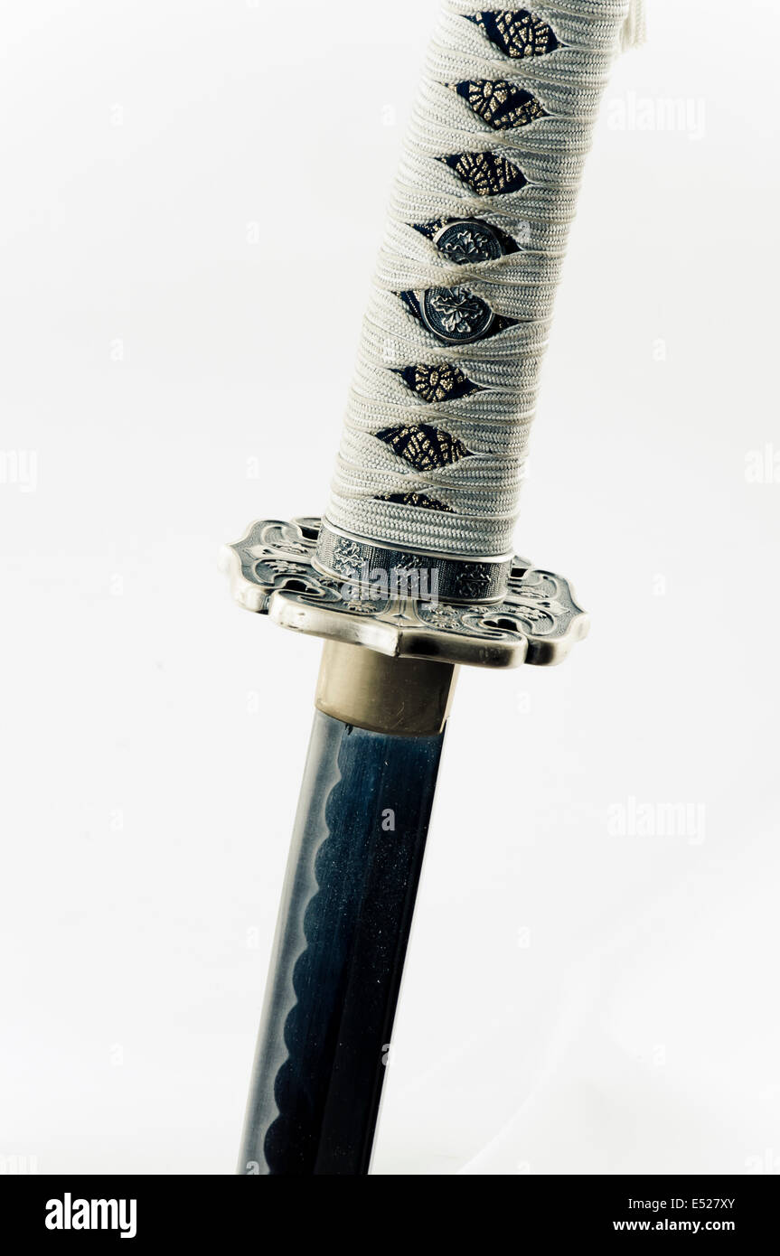 Samurai sword on a white background Stock Photo - Alamy