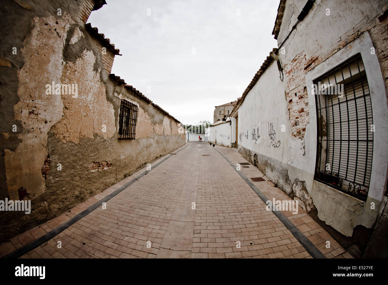 Street with houses made of mud, rural town Stock Photo - Alamy