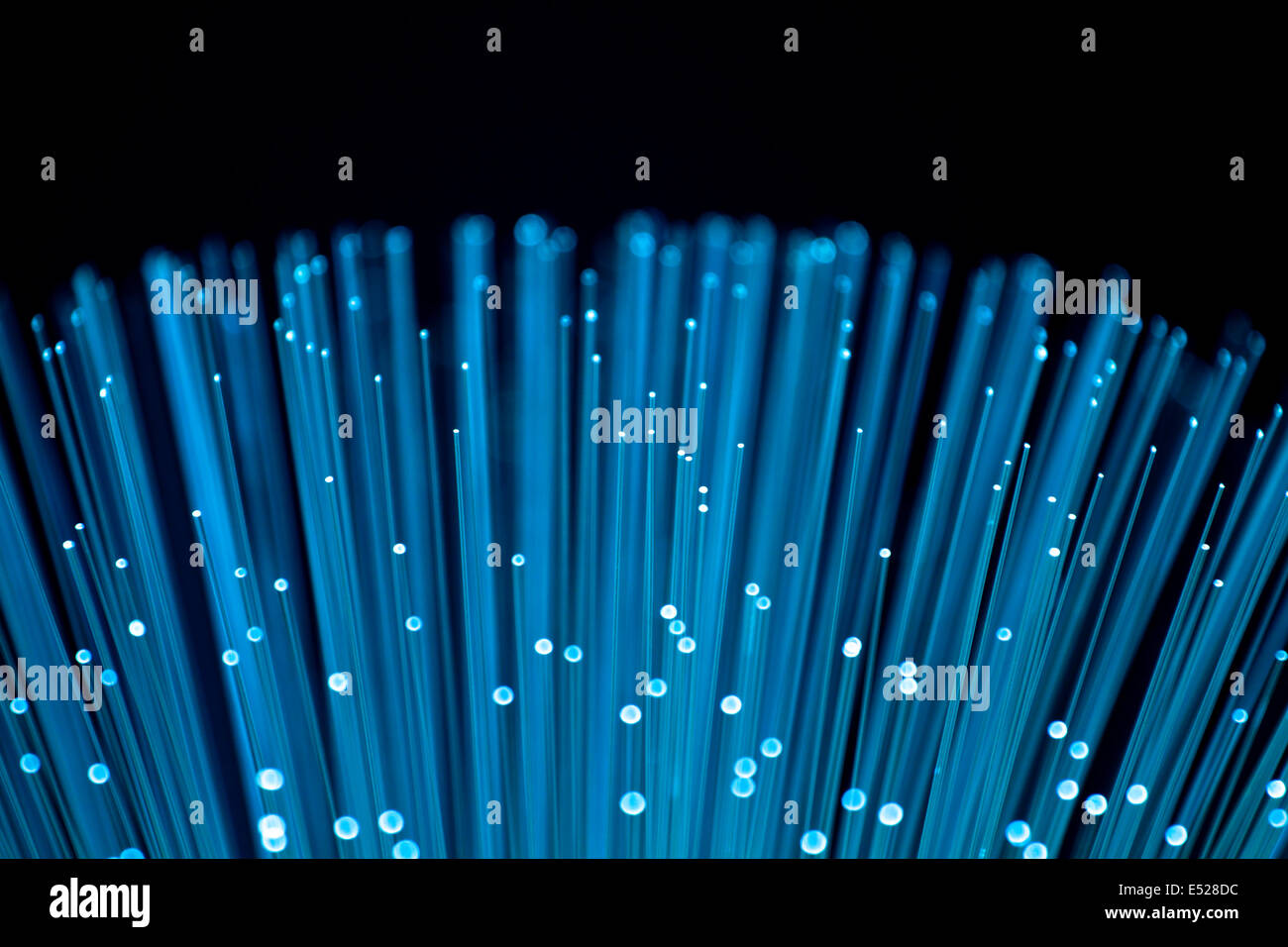 Fiber optics close-up, modern computer communication technology Stock ...
