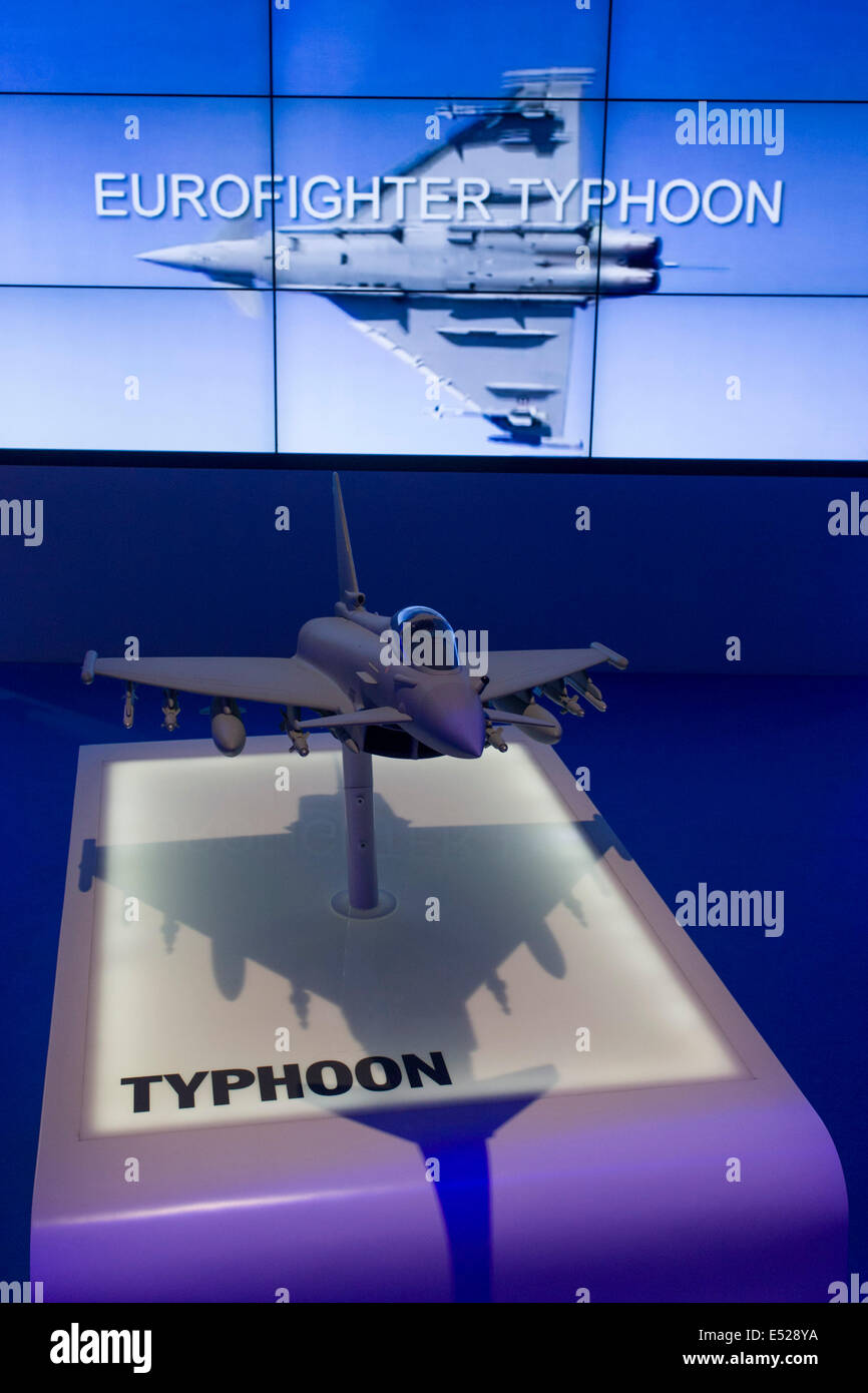BAE Systems Typhoon jet fighter presentation model, exhibited at the ...