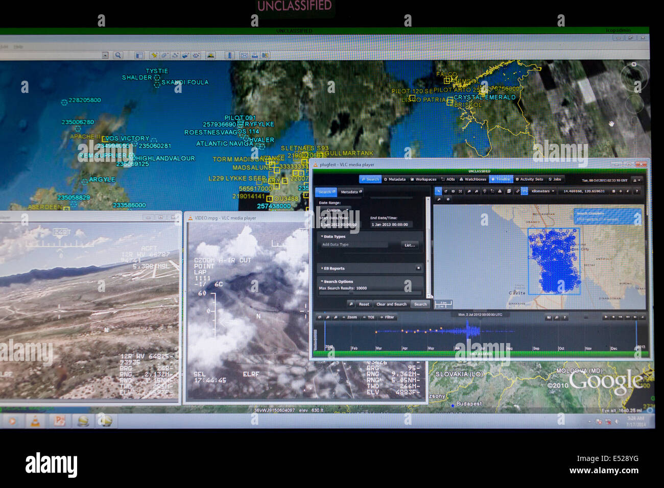 Detail of a portable computer unit showing 'Power ISR' (Intelligence ...