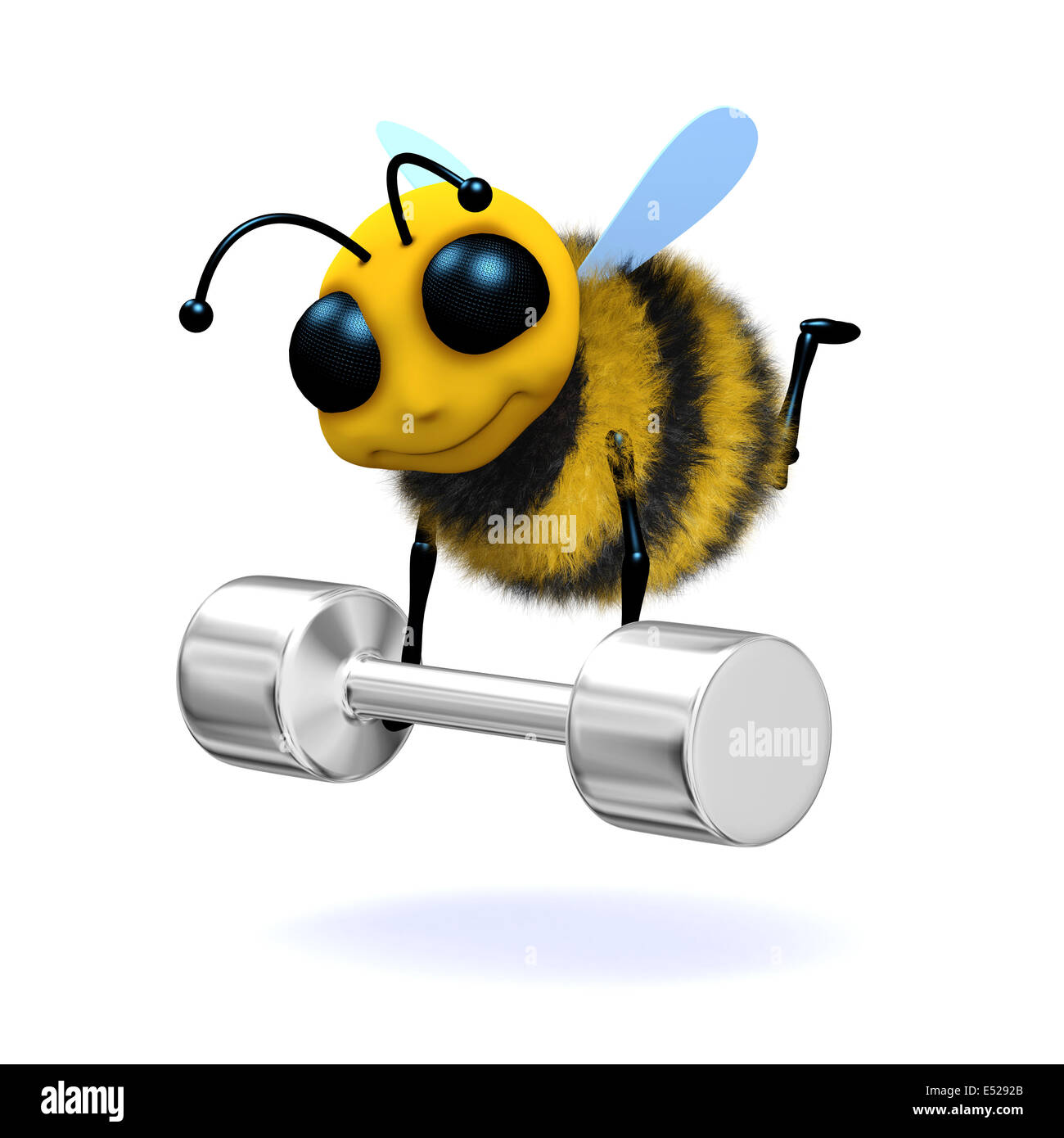 3d render of a cute honey bee lifting some weights Stock Photo - Alamy
