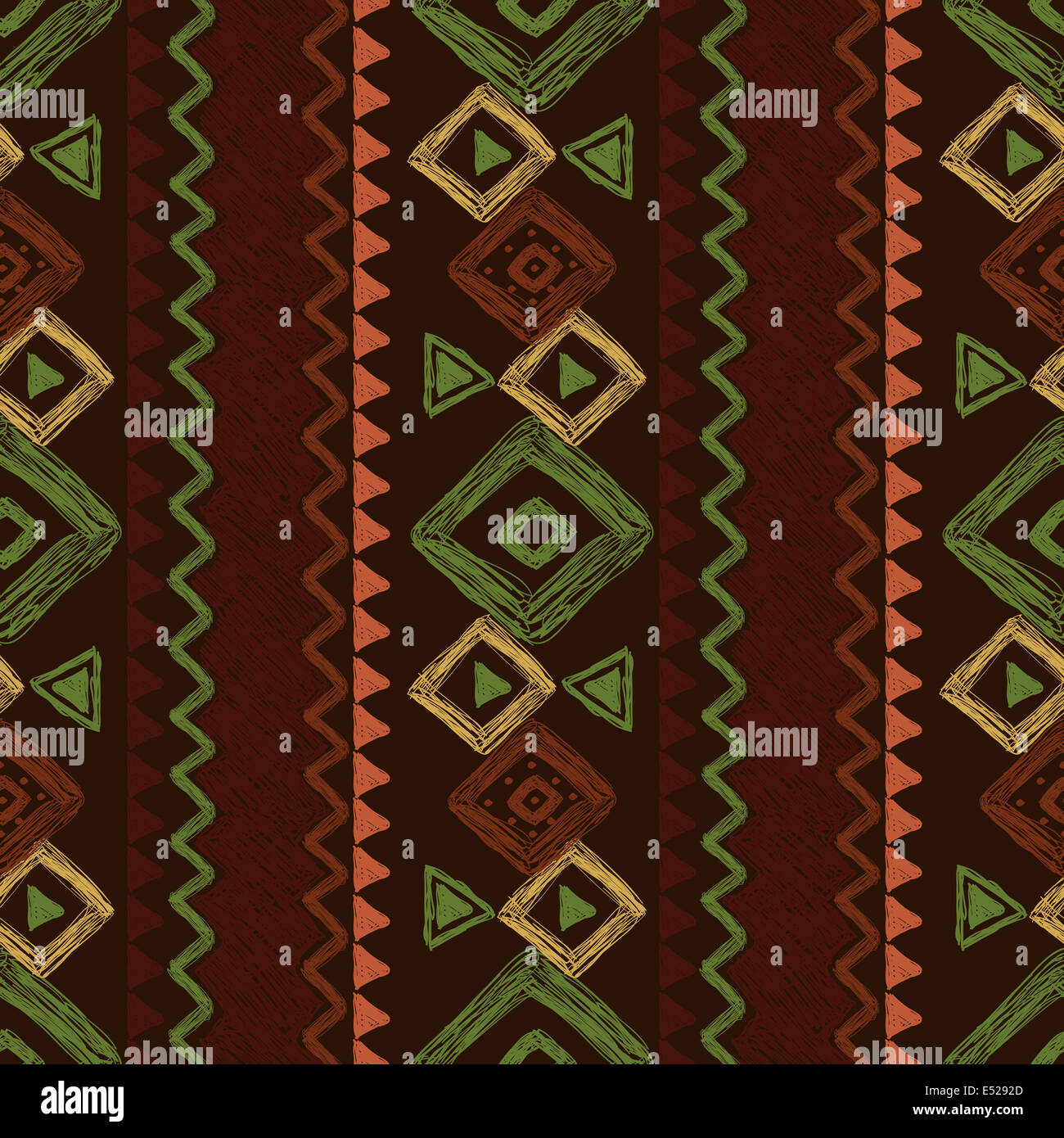 Seamless hand drawn geometric pattern Stock Photo - Alamy