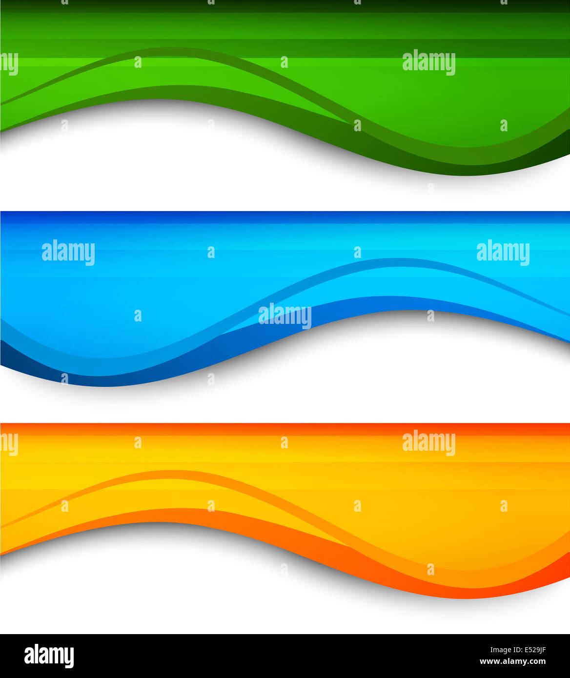 Set of wavy banners Stock Photo - Alamy