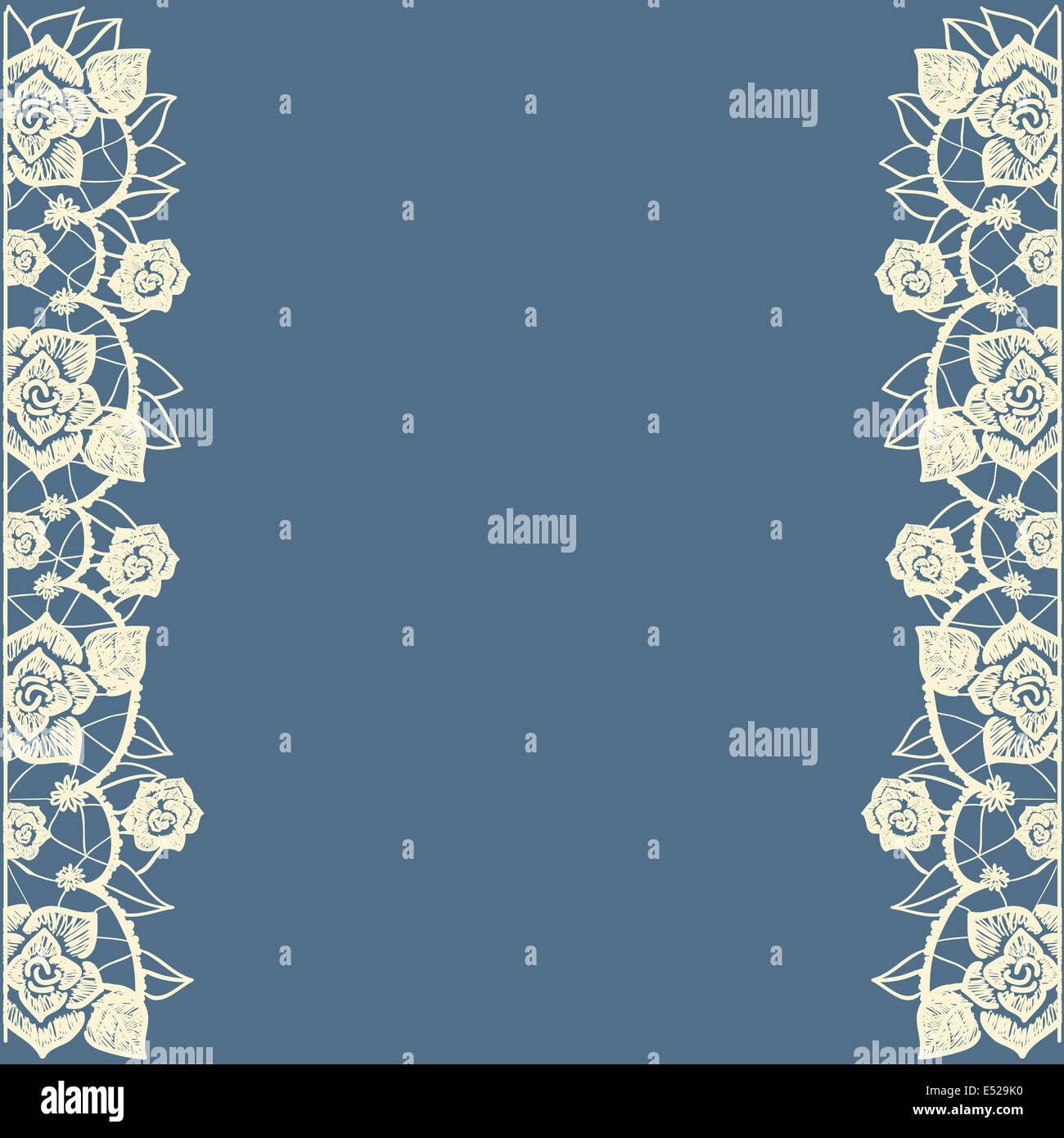 decorative lacy floral border and sample text Stock Photo - Alamy