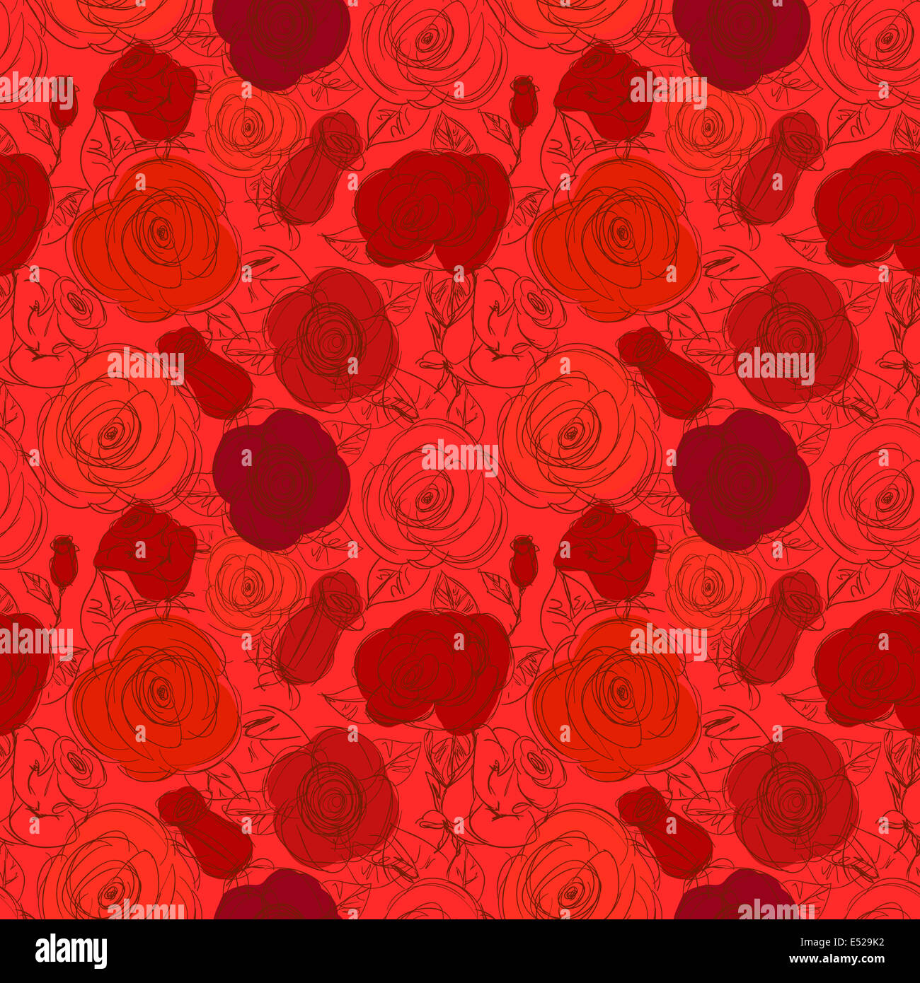 seamless roses pattern Stock Photo - Alamy