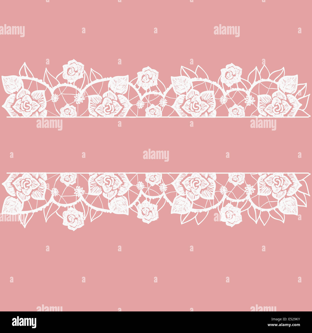 decorative lacy floral border and sample text Stock Photo - Alamy
