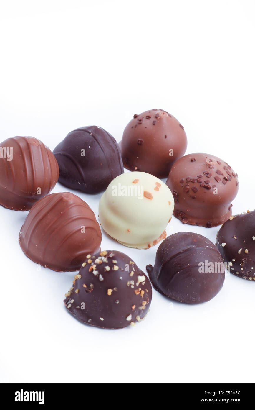 A collection of mixed chocolates and truffles Stock Photo - Alamy