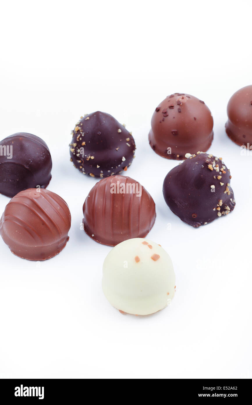 Chocolate truffles assortment Stock Photo - Alamy