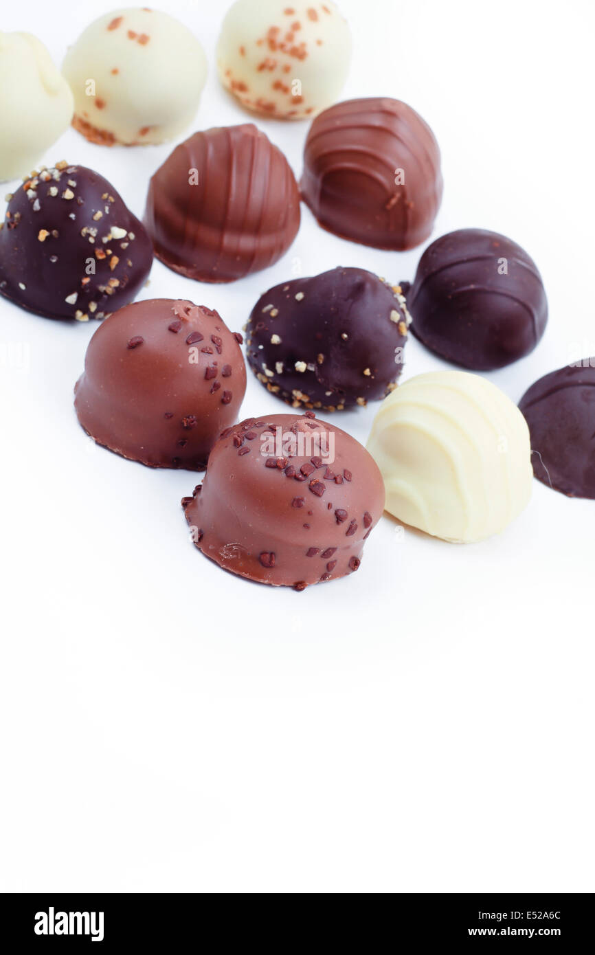 A collection of mixed chocolates and truffles Stock Photo - Alamy