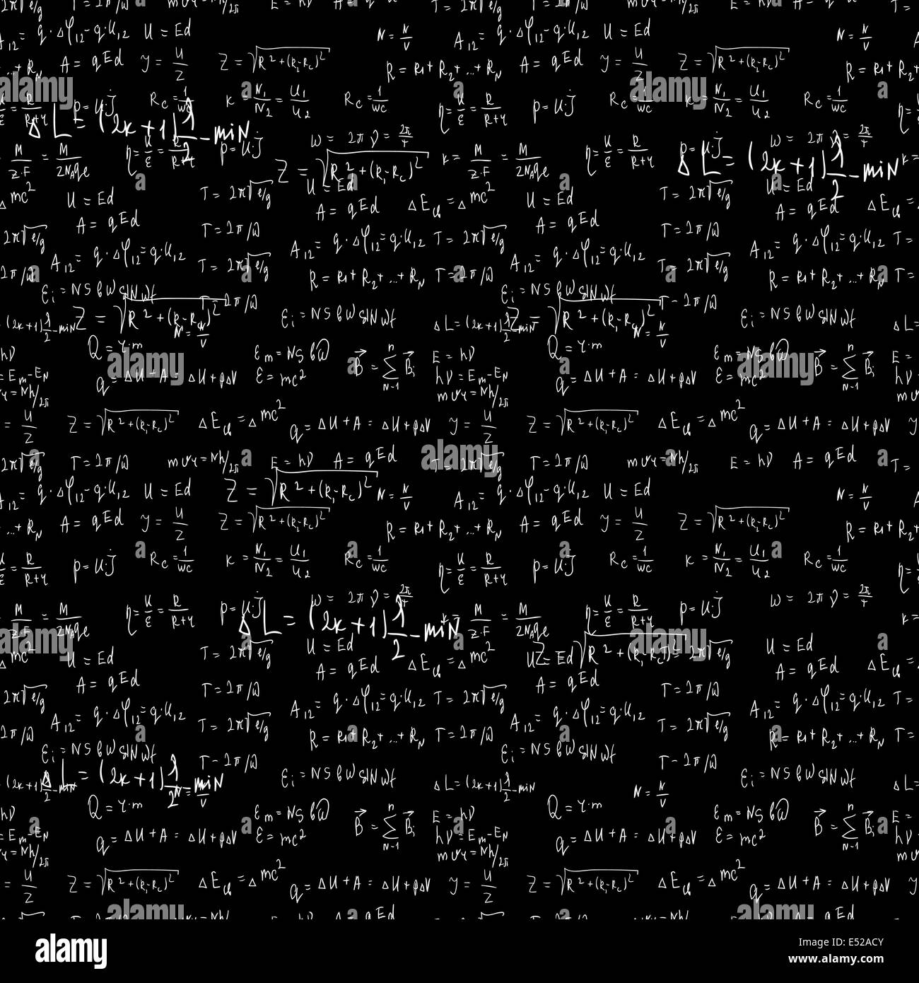 seamless background with formula. education vector illustration Stock ...