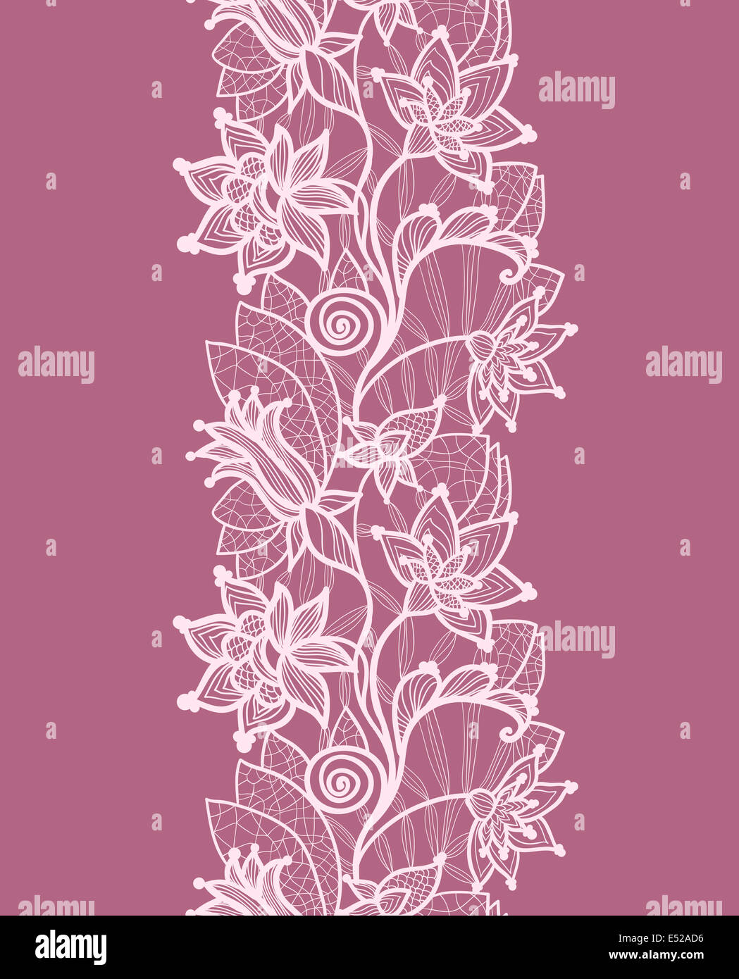 beautiful floral lace vector background, seamless pattern Stock Photo ...