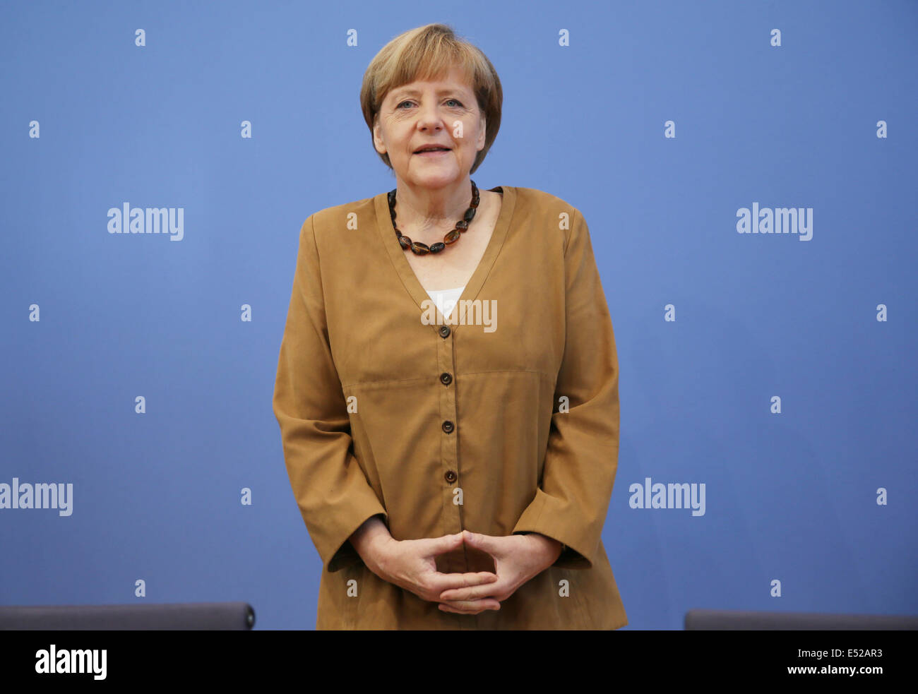 Berlin, Germany. 18th July, 2014. German Chancellor Angela Merkel ...
