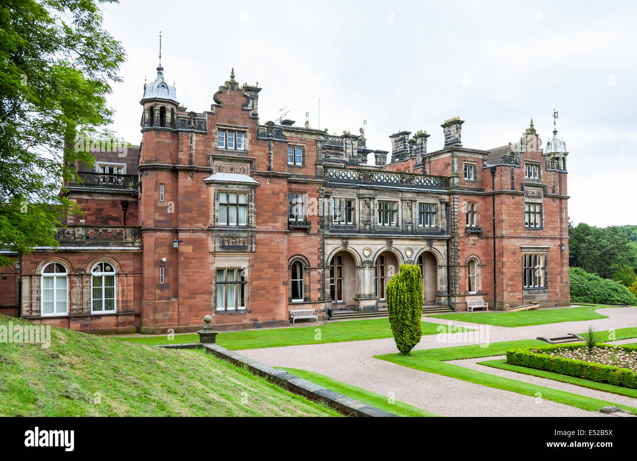 Keele Hall in the grounds of Keele University Keele Stoke-on-Trent ...
